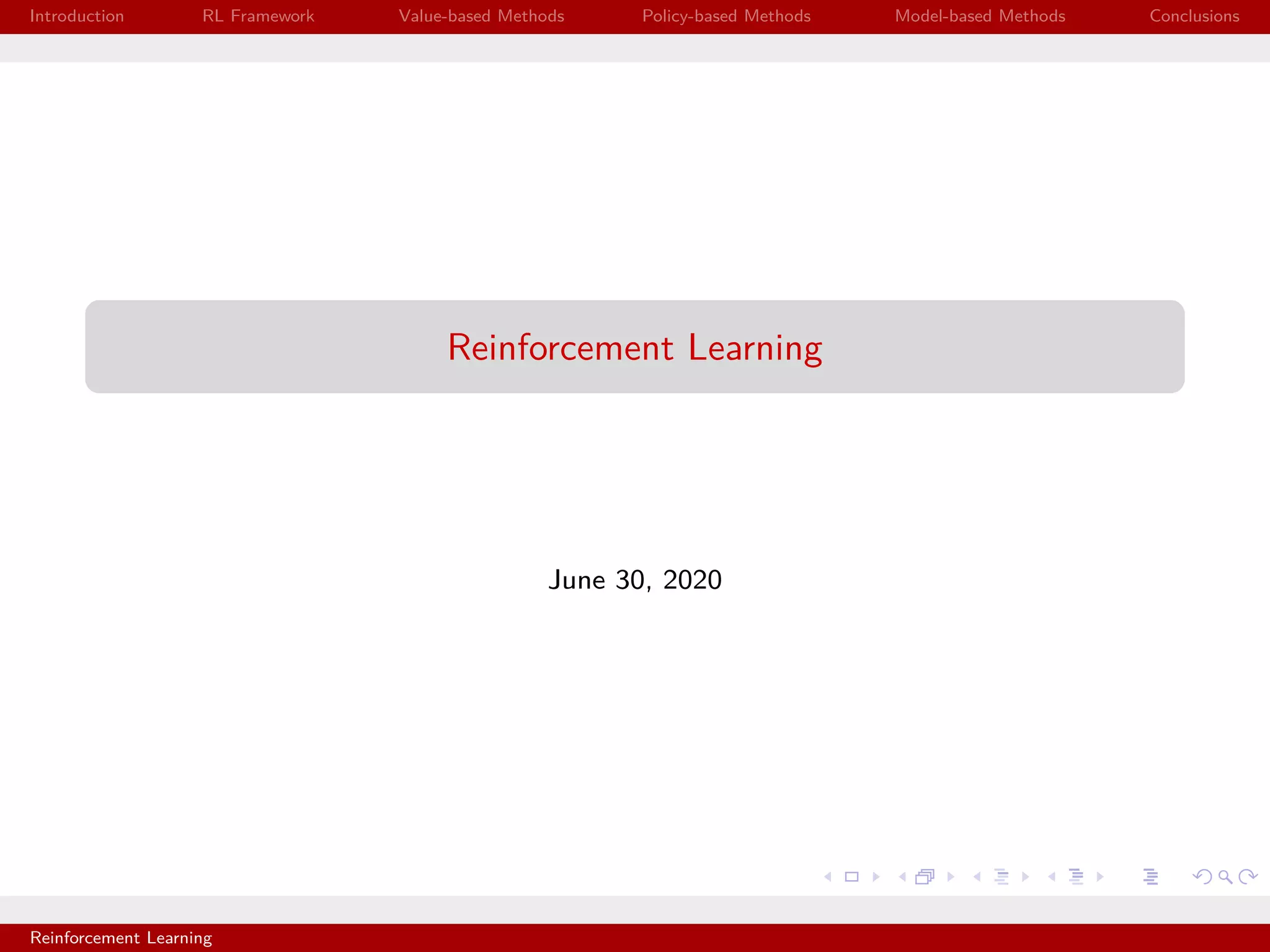 Reinforcement Learning Overview | Marco Del Pra | PPT Reinforcement Learning Overview | Marco Del Pra | PPT