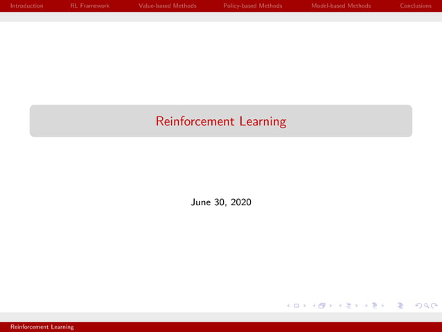 Reinforcement Learning Overview | Marco Del Pra | PPT Reinforcement Learning Overview | Marco Del Pra | PPT