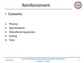 A presentation on reinforcement detailing in the manufacturing process ...