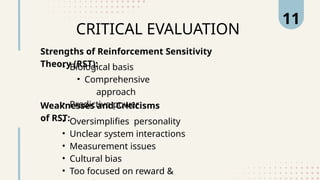 Reinforcement sensitivity theory (Jeffrey gray) | PPTX