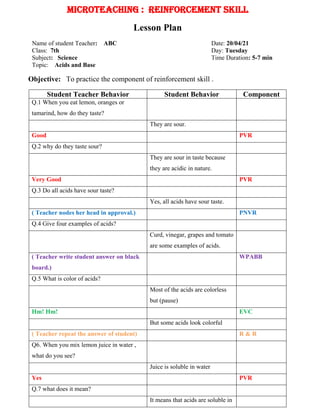Reinforcement skill | PDF