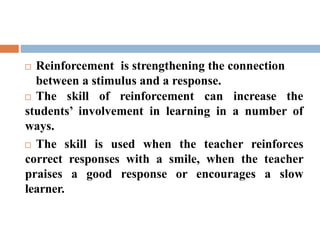 Reinforcement skills | PPTX