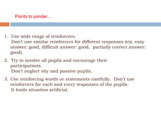 Reinforcement skills | PPTX