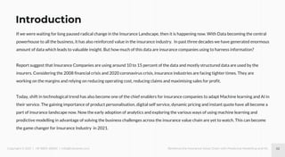 Reinforce the insurance value chain with predictive modelling and ml | PDF