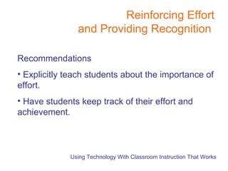 Reinforcing Effort and Providing Recognition | PPT