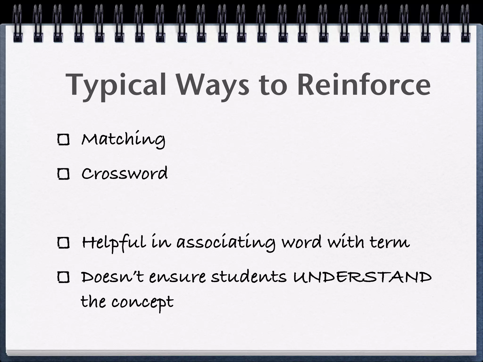 Reinforcing vocabulary | KEY