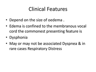 Reinke's oedema | PPTX