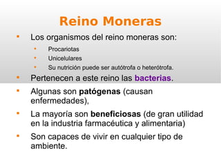 Reino Moneras 1ºESO | PPT