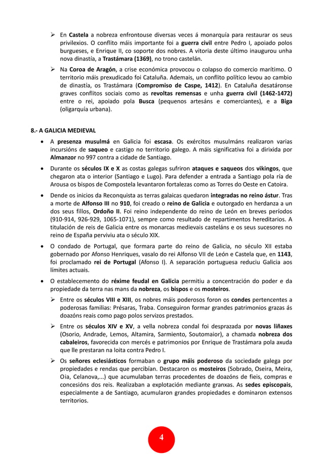 Os reinos cristiáns peninsulares. O reino de Galicia | PDF