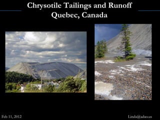 Linda Reinstein: Miles for Meso: “Asbestos: Still Lethal and Legal in ...