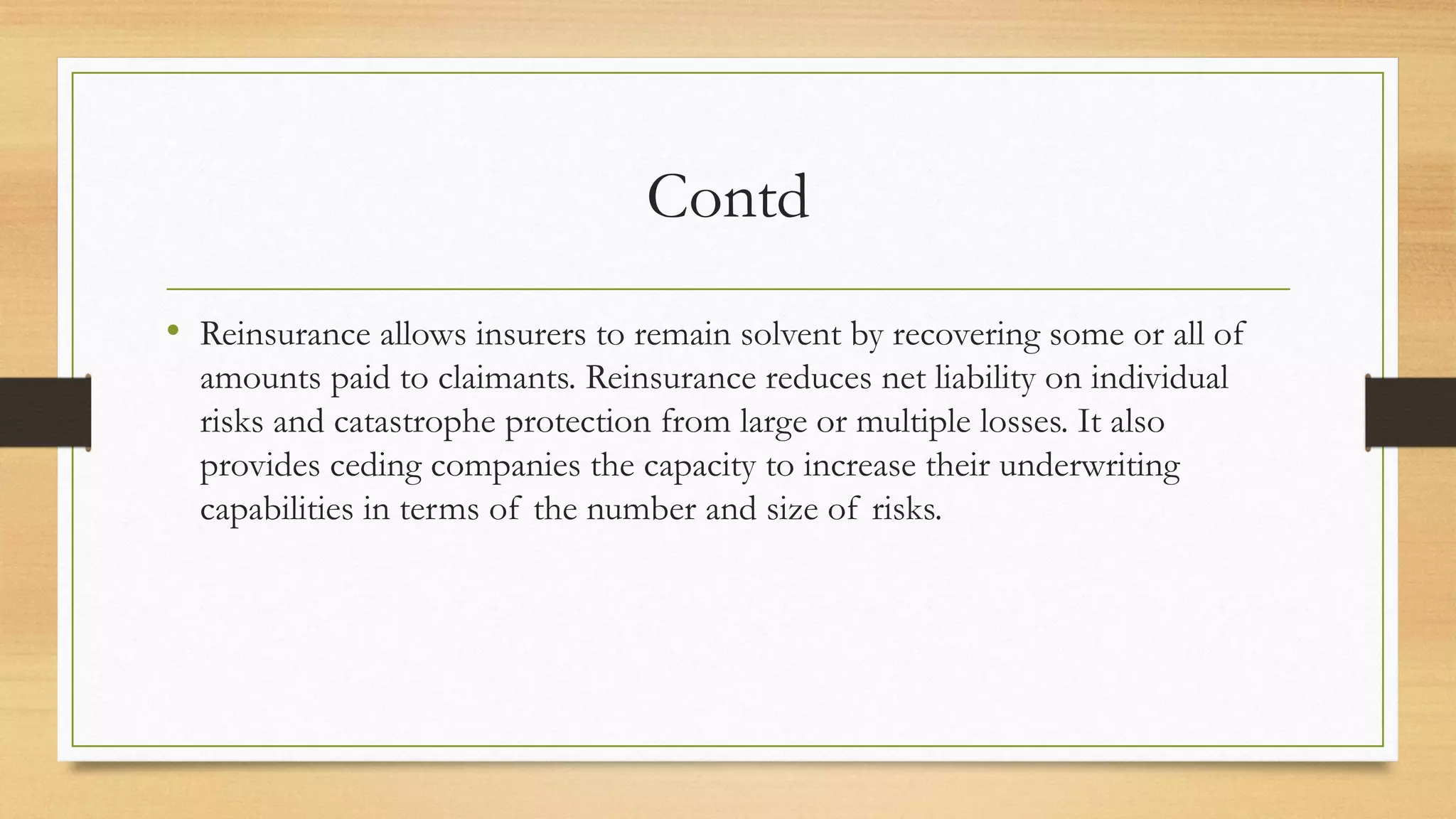 Reinsurance | PDF