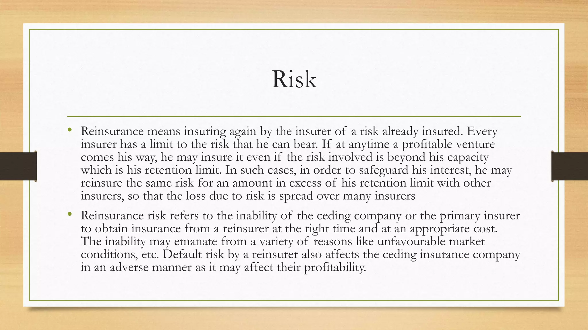 Reinsurance | PDF