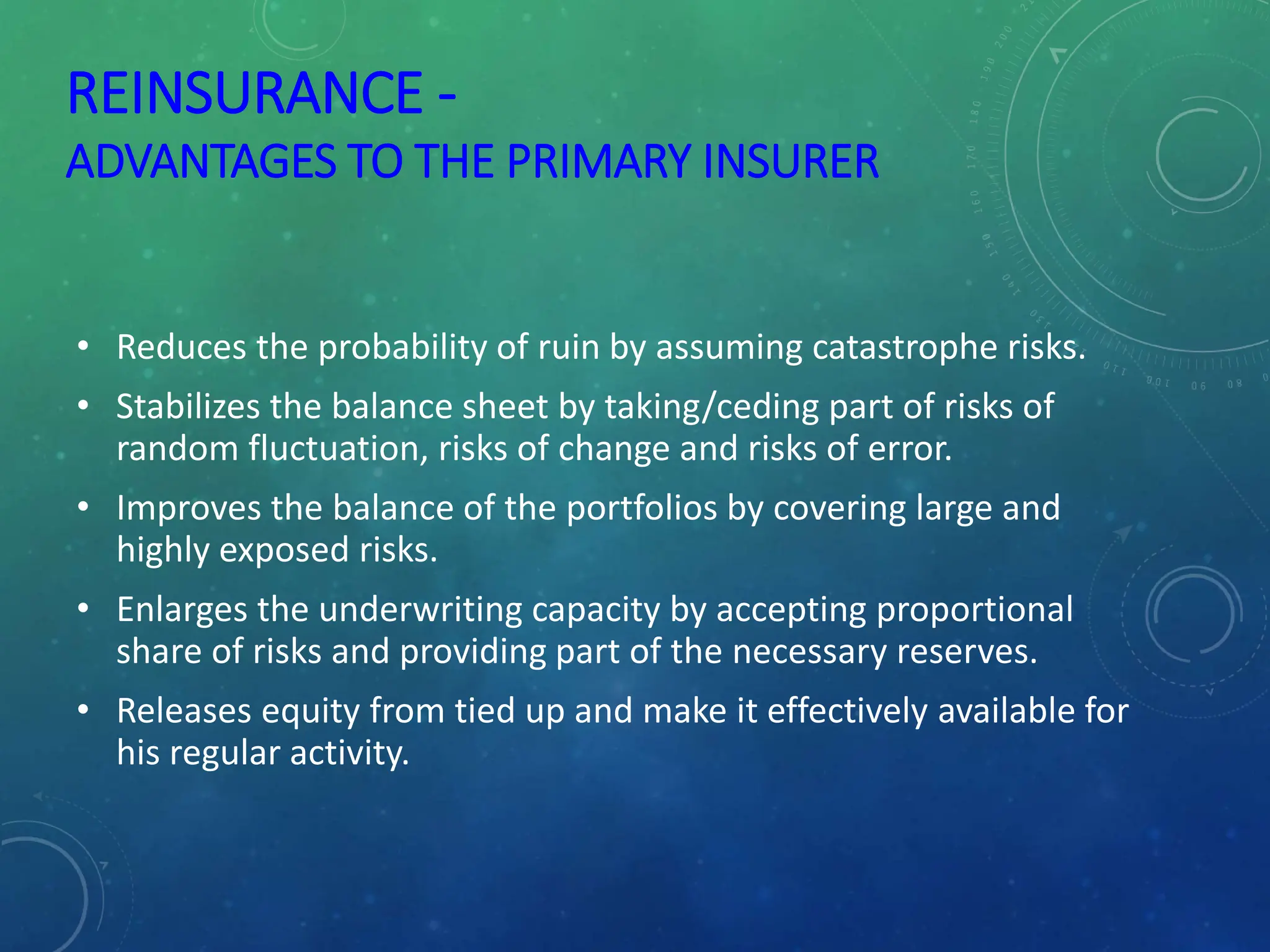 Basics of Reinsurance, Types, Purposes, Advantages and Disadvantages | PPTX