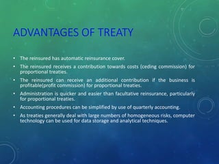 Basics of Reinsurance, Types, Purposes, Advantages and Disadvantages | PPTX