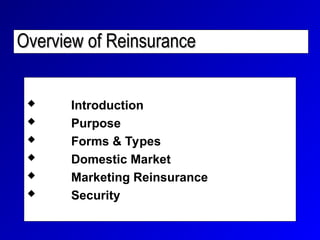 Presentation on Basics concepts of Reinsurance.ppt