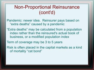 Non-Traditional Reinsurance Structures | PPT