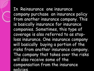 Re insurance pptx | PPTX