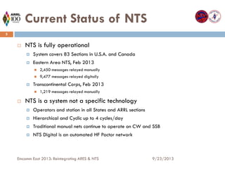 REINTEGRATING ARES & NTS - EmcommEast 2013 | PDF