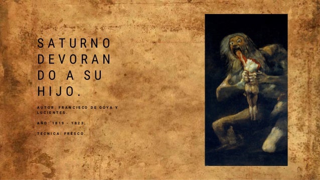 reinterpretacion plastica de la obra saturno devorando a su hijo por ...
