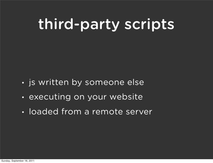 A Re-Introduction to Third-Party Scripting