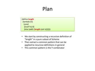 Reinventing the Y combinator | PPTX