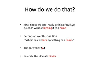 Reinventing the Y combinator | PPTX