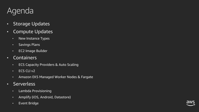 AWS reinvent 2019 recap - Riyadh - Containers and Serverless - Paul Maddox | PPT