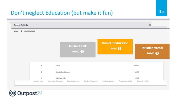 Outpost24 Webinar - Creating a sustainable application security program to drive growth | PPT