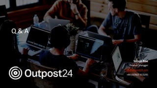 Outpost24 Webinar - Creating a sustainable application security program to drive growth | PPT