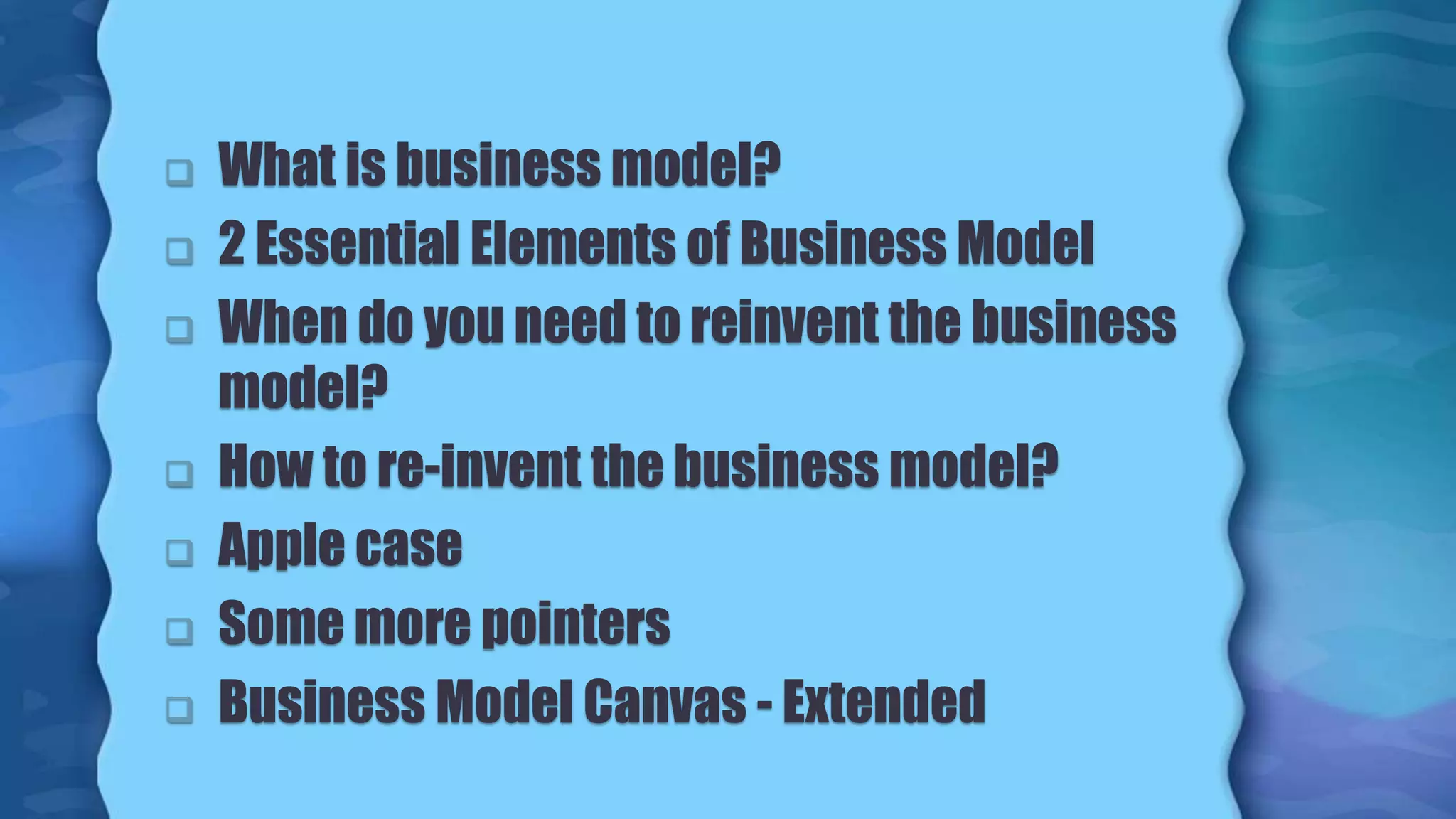 Reinventing the Business Model | PPT