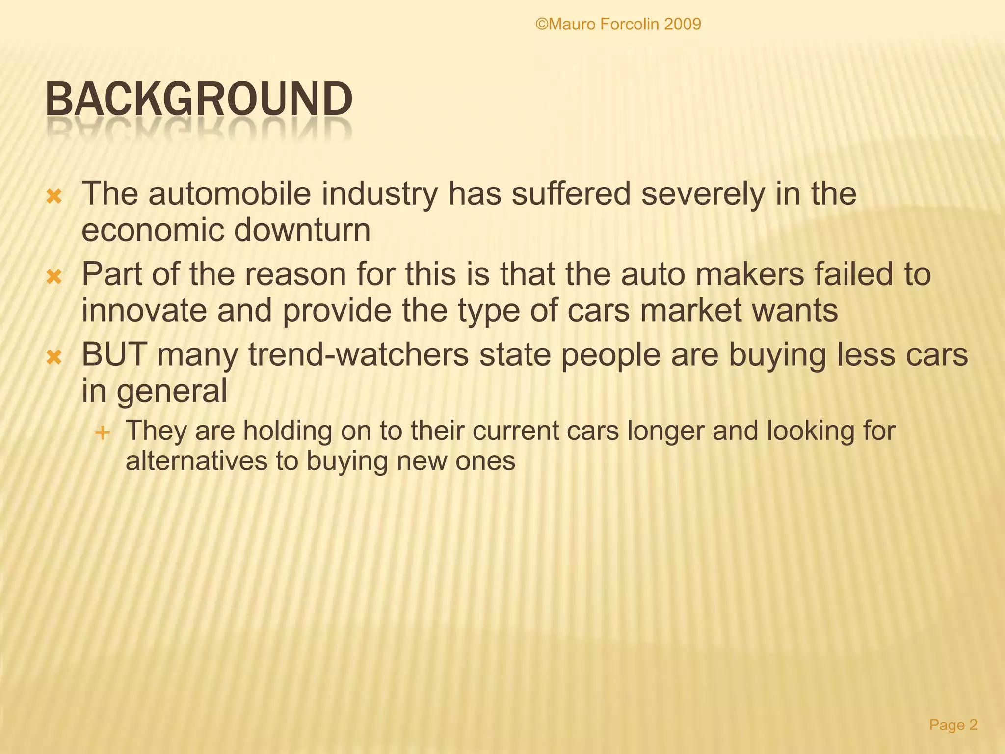 Reinventing the Car as a Service - Summary | PPT