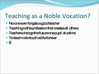 Reinventing The Teaching Profession | PPT