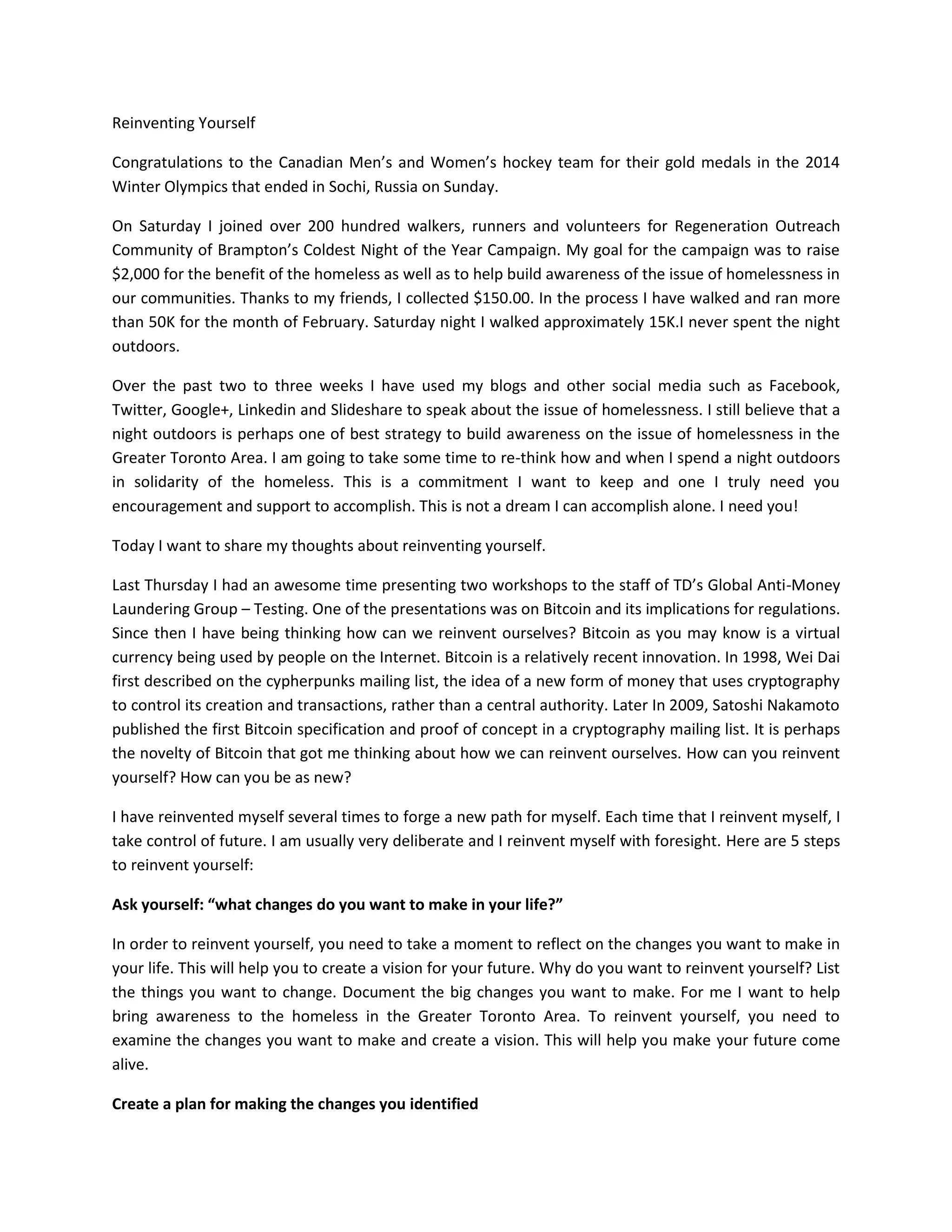 Reinventing Yourself | DOCX