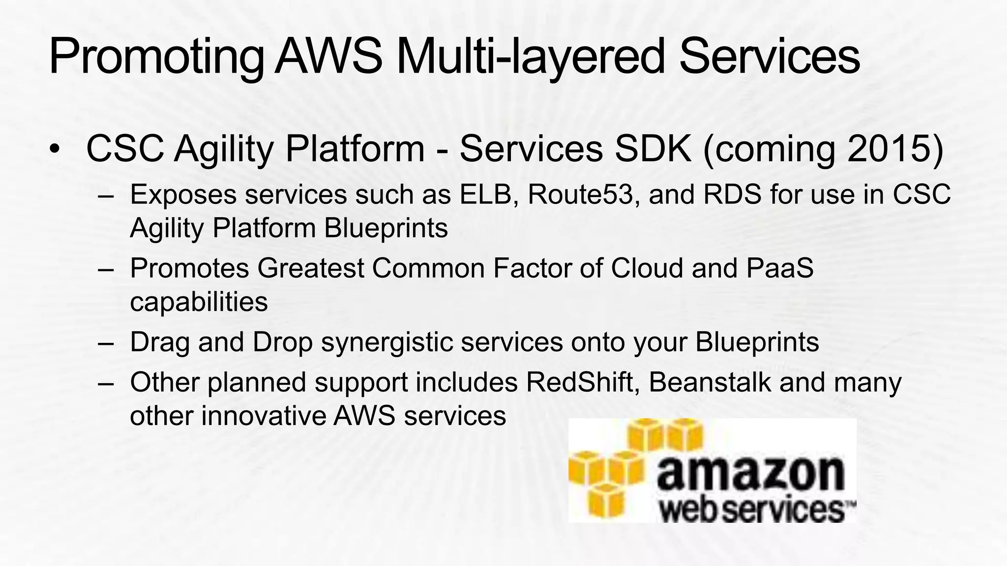 CSC AWS re:Invent Enterprise DevOps session | PPTX