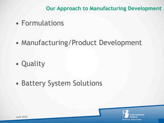 International Battery: Applying Lean Manufacturing Processes In The ...