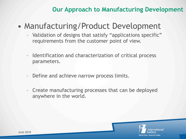 International Battery: Applying Lean Manufacturing Processes In The ...