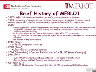 The Evolution of MERLOT | PPT