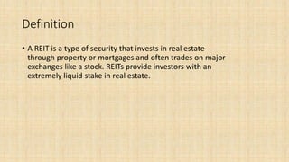 REIT-ALL YOU WANT TO KNOW | PPT