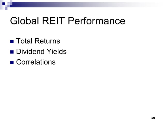 reit-introduction-lecture.ppt | Stocks and Bonds | Personal Investing