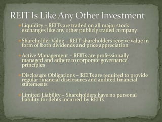 REIT in india | PPTX