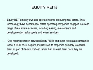 Reits in india | PPTX