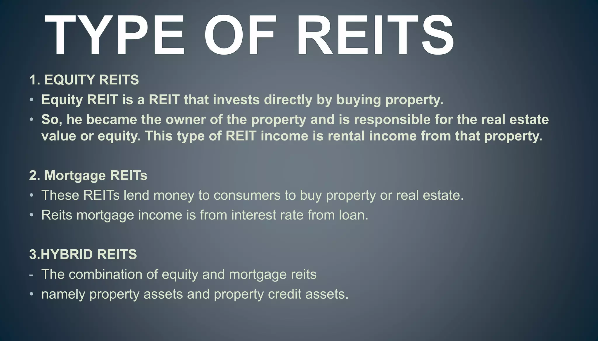 what is Reits | PPTX