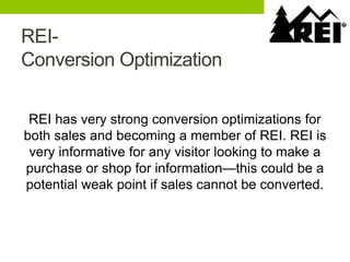 Rei website audit & analysis | PPT