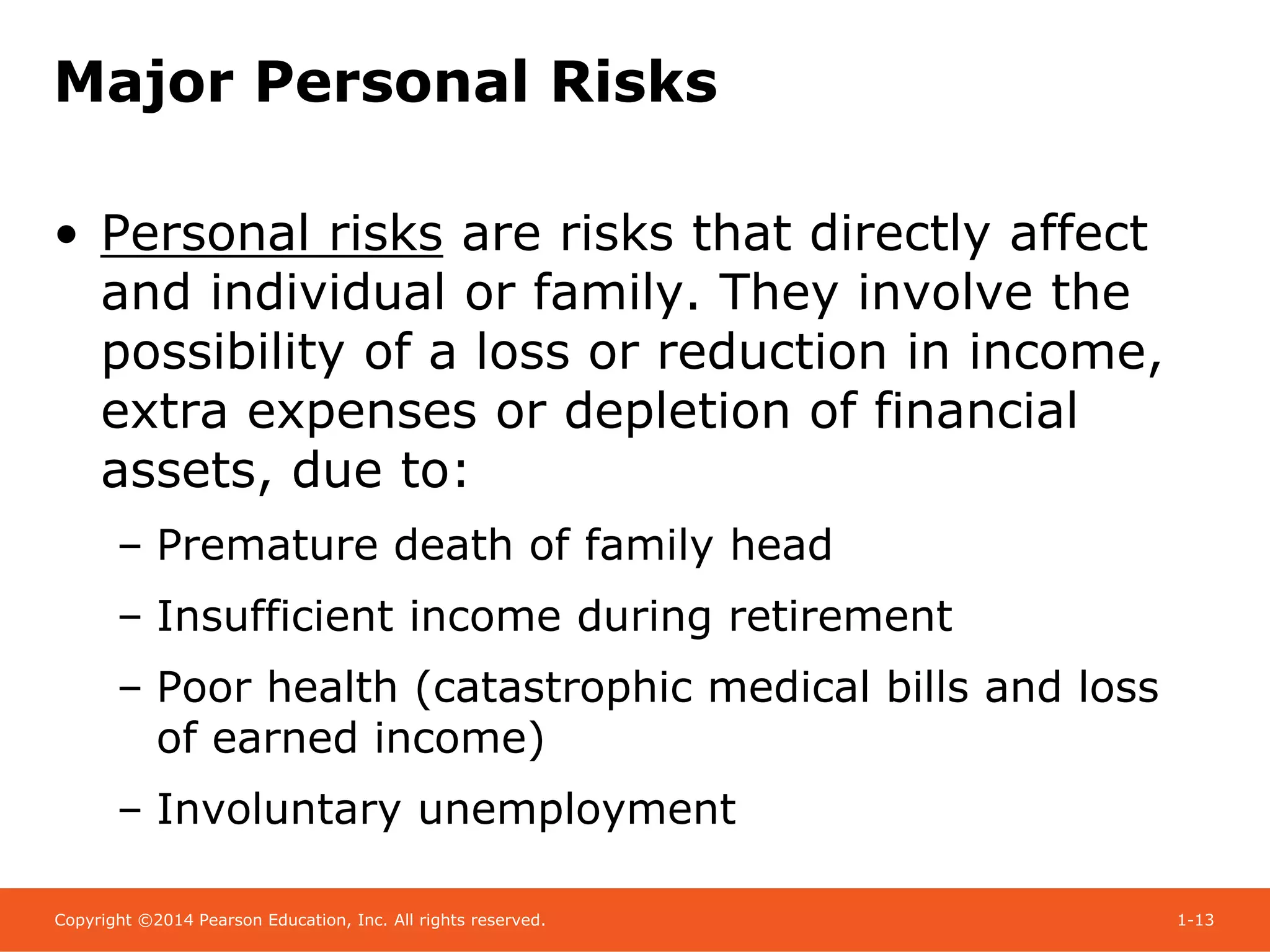 Rejda chapter 1 slides risk and its treatment | PPT