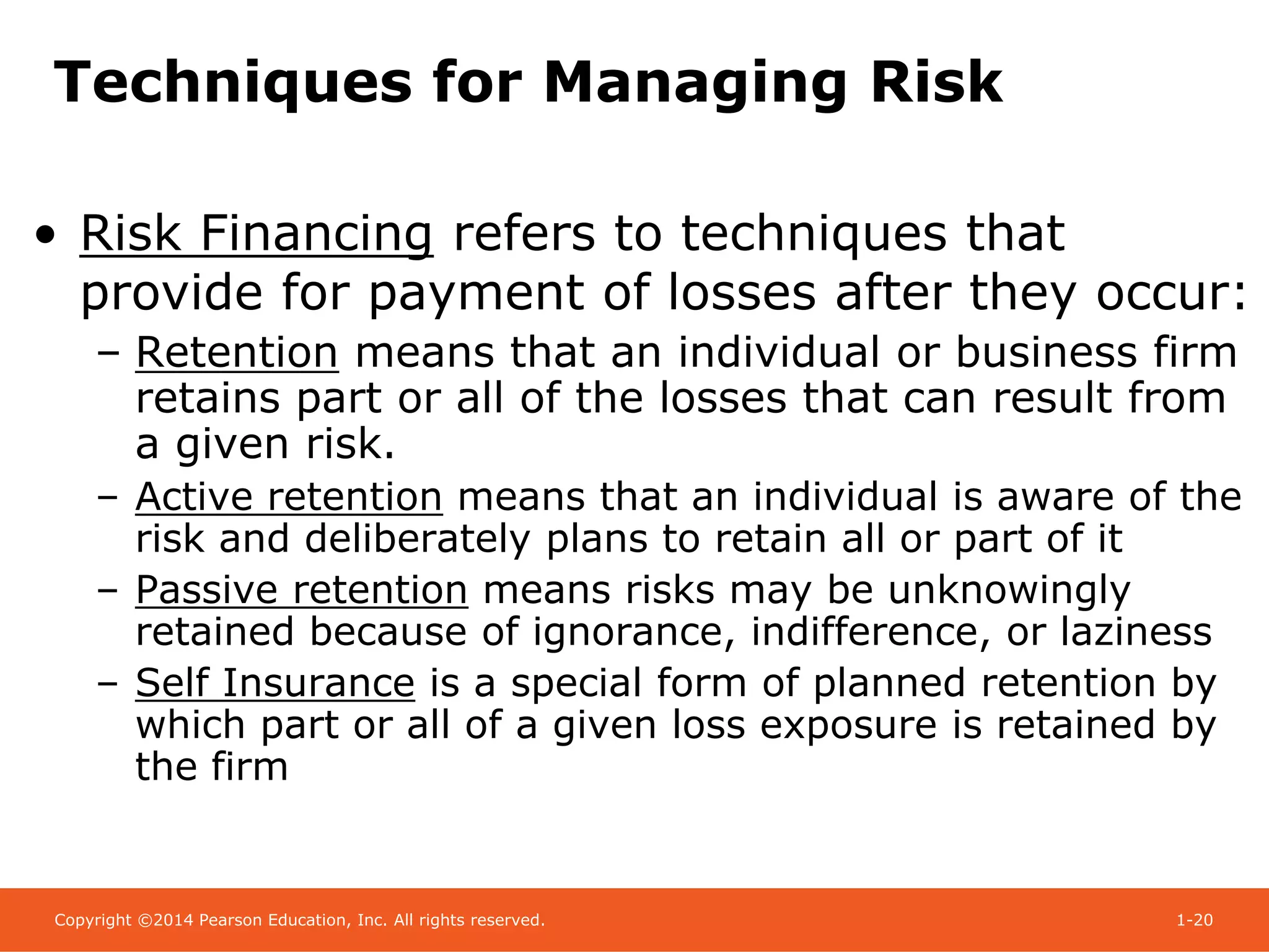 Rejda chapter 1 slides risk and its treatment | PPT