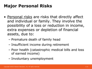 Rejda chapter 1 slides risk and its treatment | PPT