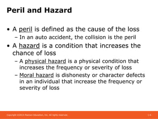 Rejda chapter 1 slides risk and its treatment | PPT