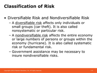 Rejda chapter 1 slides risk and its treatment | PPT