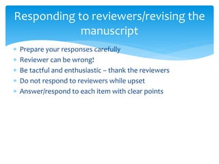 What to do with a rejected manuscript? | PPT