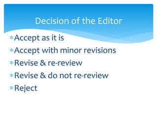 What to do with a rejected manuscript? | PPT